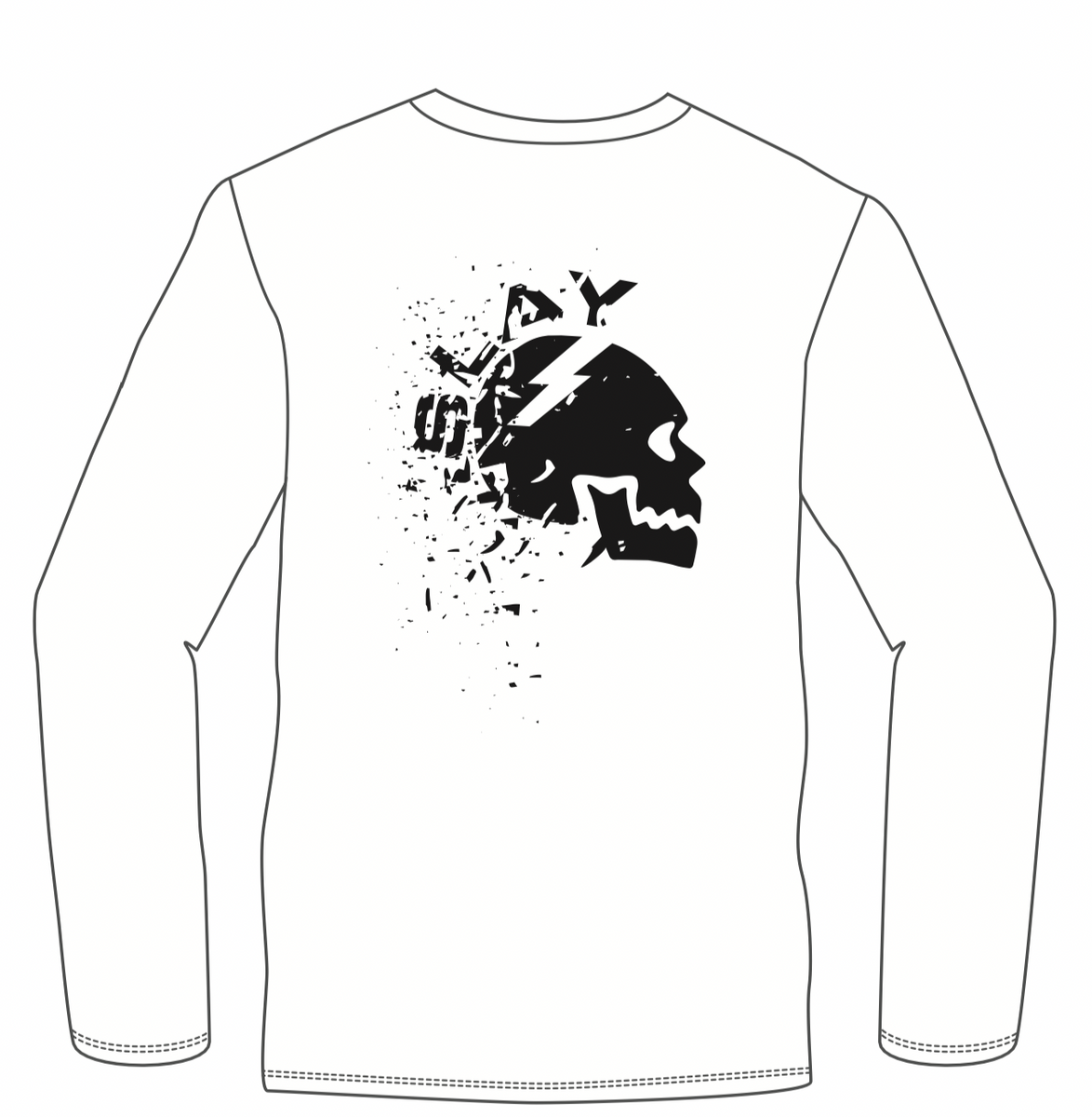 SHATTERED LONG SLEEVE | WHITE – SLAY CO.